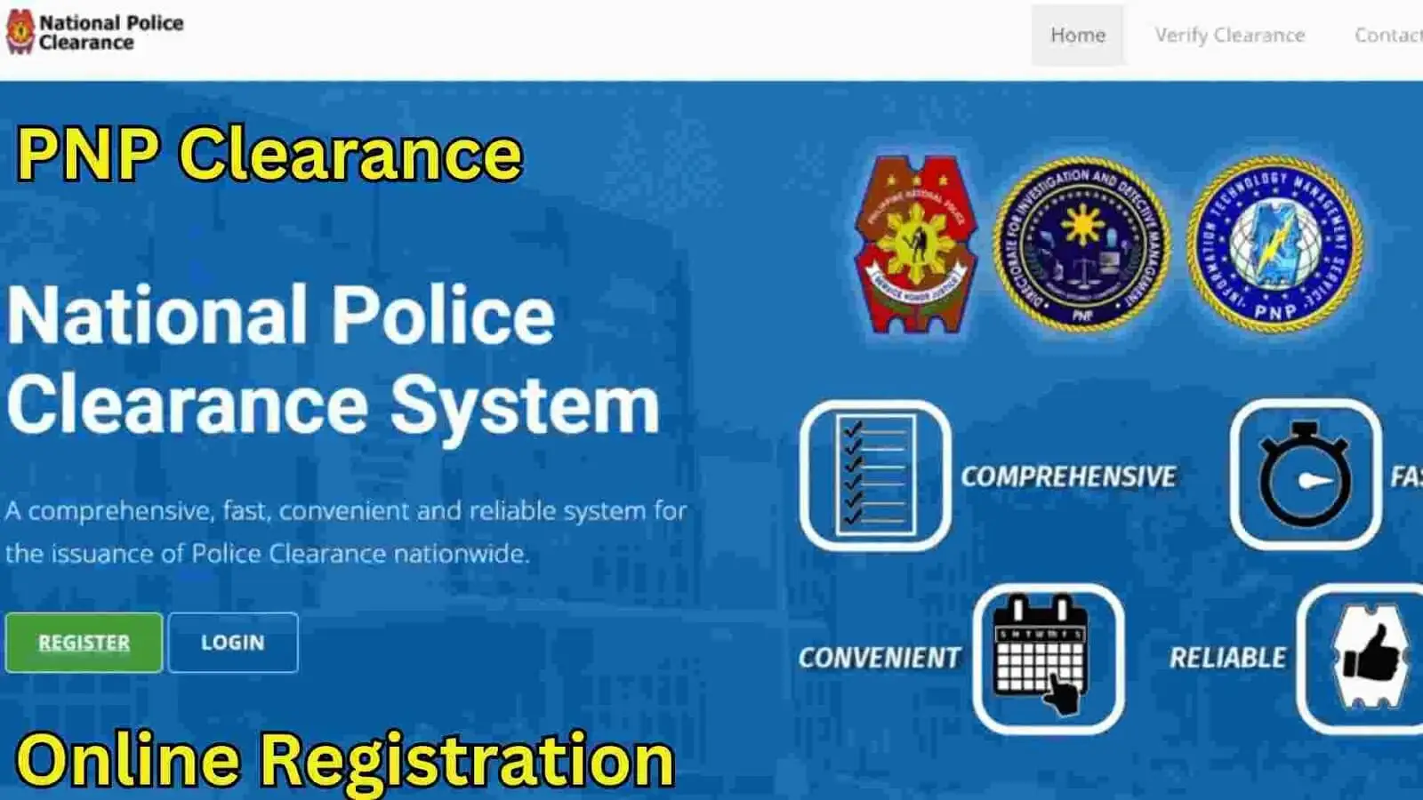 PNP Clearance Online Registration in Philippines 2025 - Police Clearance