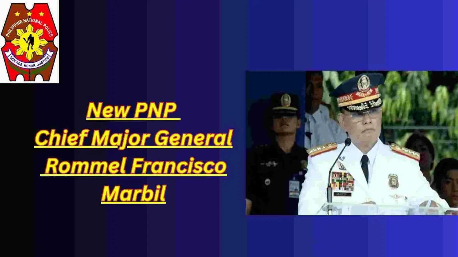 New PNP Chief Major General Rommel Francisco Marbil