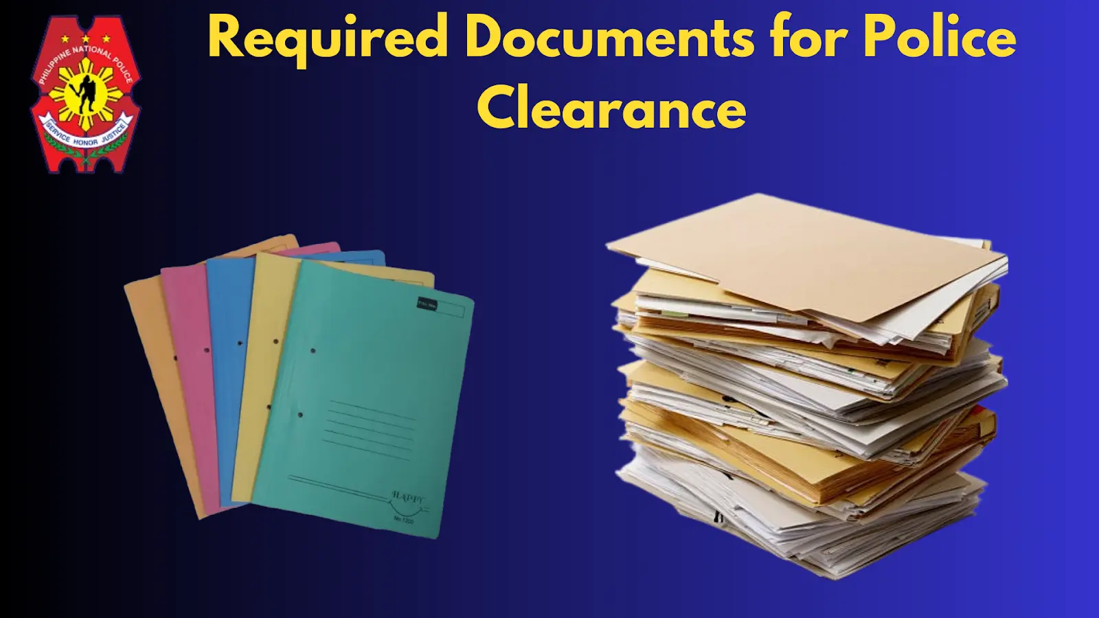 Required Documents for Police Clearance - Police Clearance